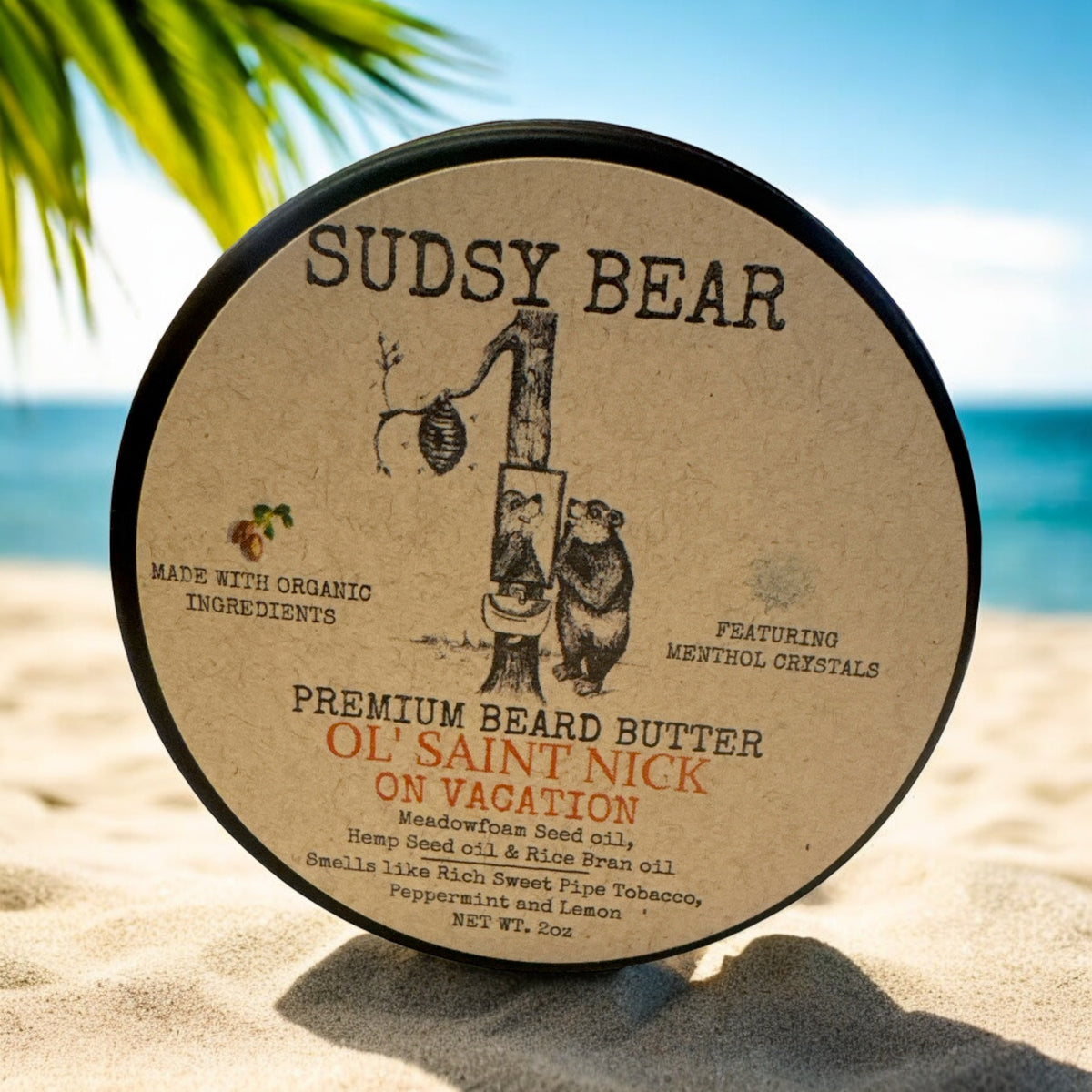 Ol' Saint Nick on Vacation-Premium Beard Butter – SUDSY BEAR SOAP COMPANY