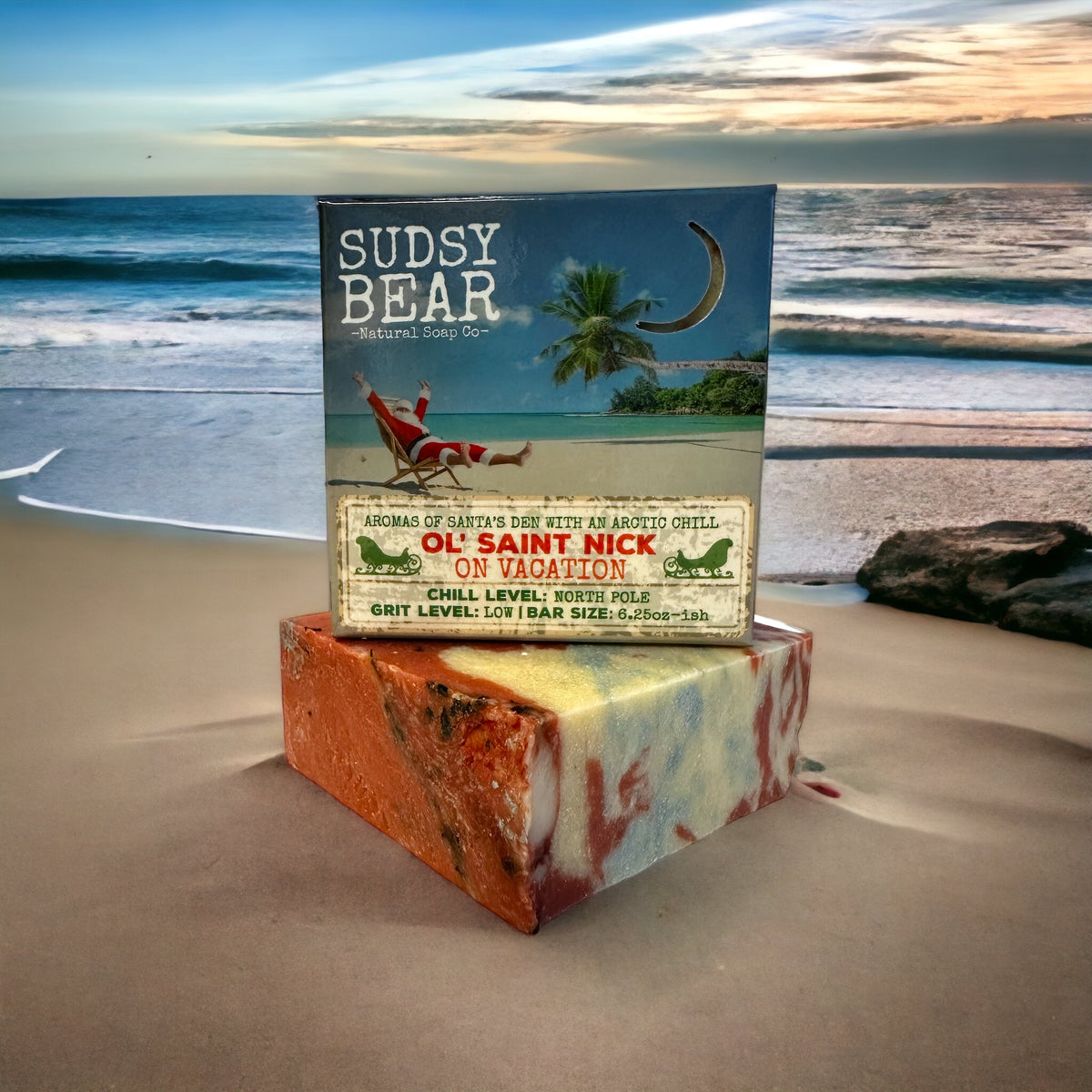 Ol' Saint Nick On Vacation Bar Soap – SUDSY BEAR SOAP COMPANY