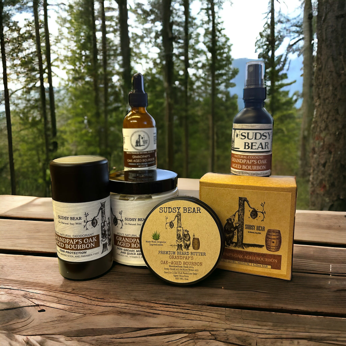 Grandpap's Oak Aged Bourbon Collection – SUDSY BEAR SOAP COMPANY