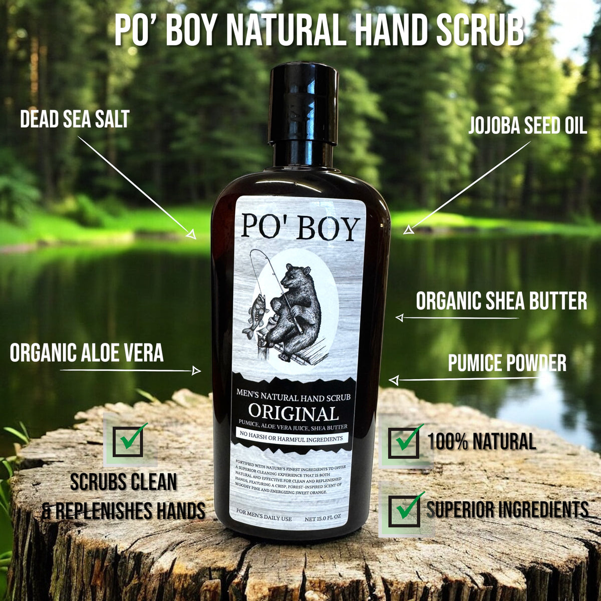 PO' BOY NATURAL HAND SCRUB – SUDSY BEAR SOAP COMPANY