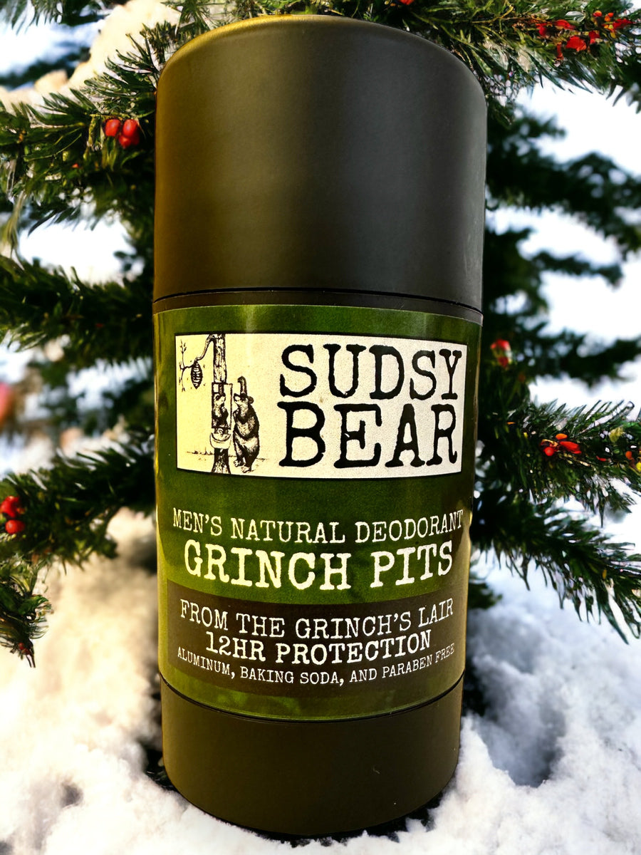 Grinch Pits Natural Deodorant – SUDSY BEAR SOAP COMPANY