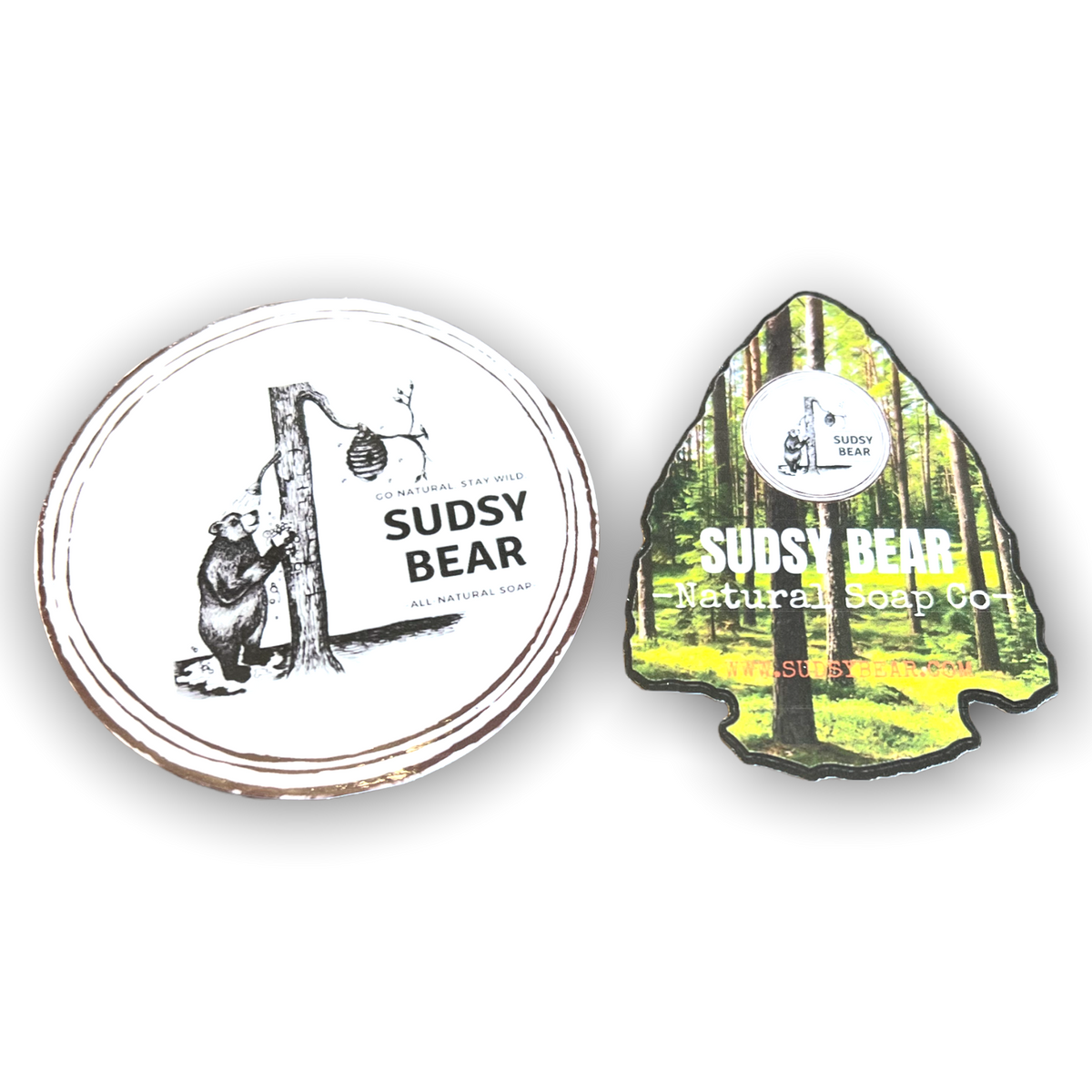 STICKER DUO – SUDSY BEAR SOAP COMPANY
